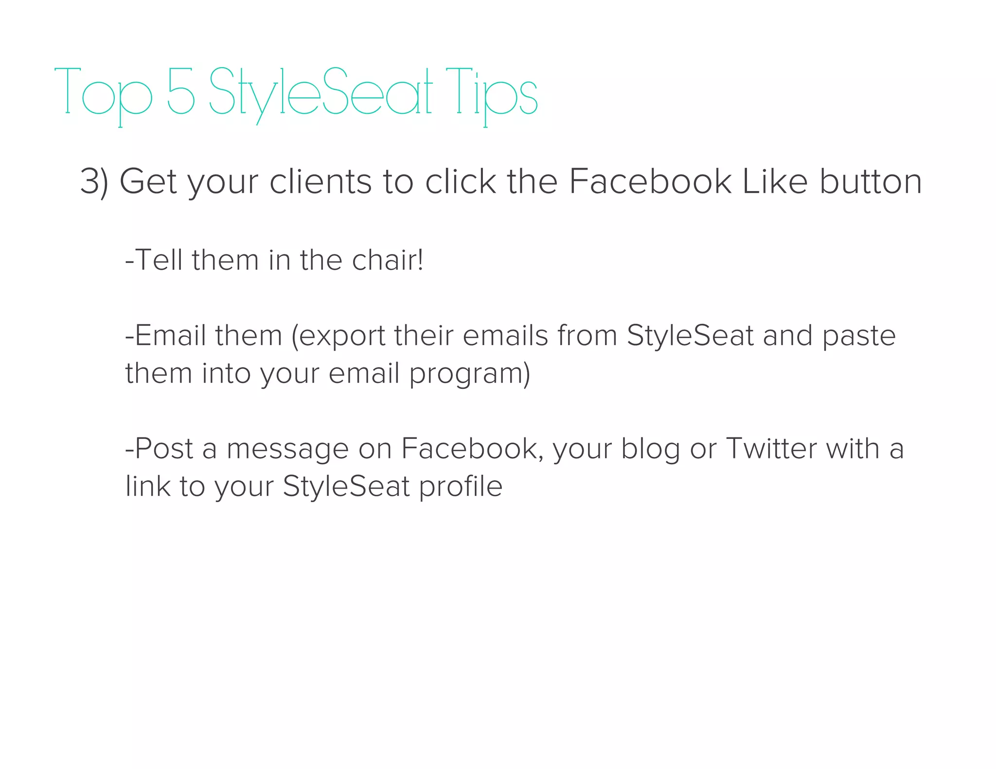 Top 5 tips to get the most out of StyleSeat | PPT