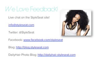 Top 5 tips to get the most out of StyleSeat | PPT