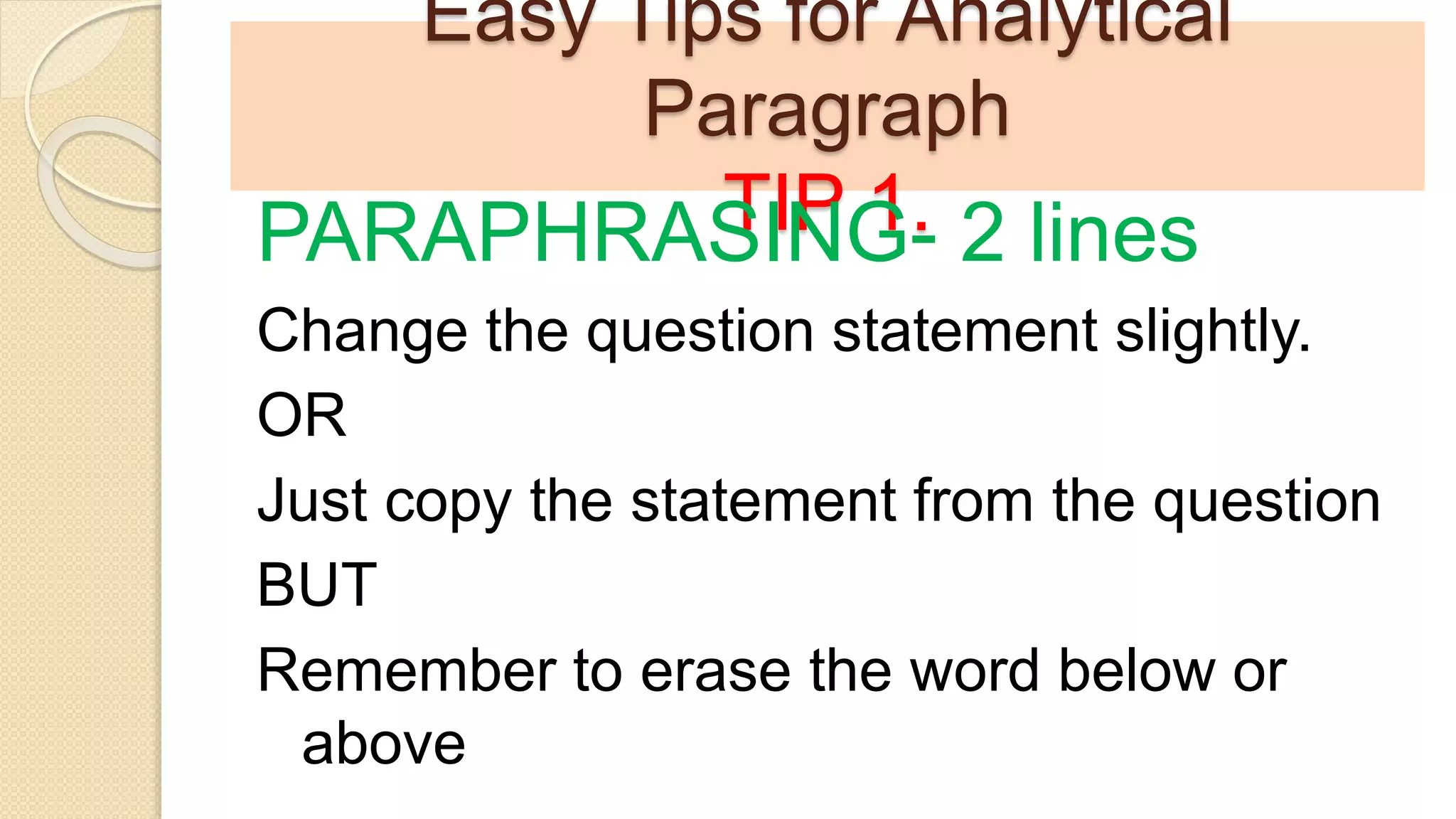 Top 5 tips to score Full in Analytical Paragraph Writing | Analytical ...