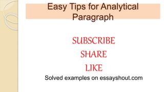 Top 5 tips to score Full in Analytical Paragraph Writing | Analytical ...