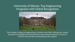 Top 5 Universities for Engineering in the US. | PDF