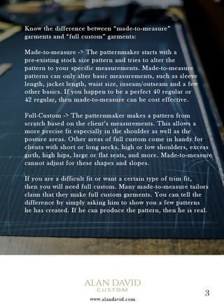 Tips to Find A Custom Suit Tailor Guide | PDF