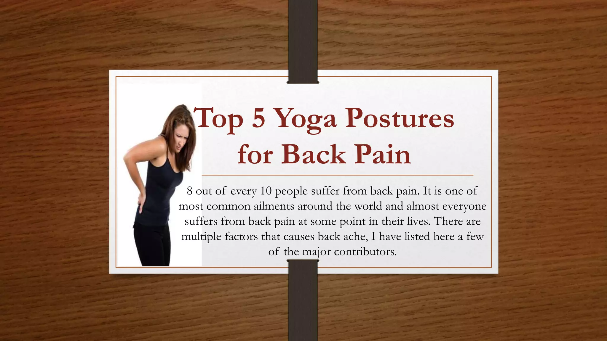 Top 5 yoga postures for back pain | PPTX