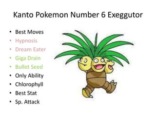 Top 6 pokemon by region (new Version) | PPTX