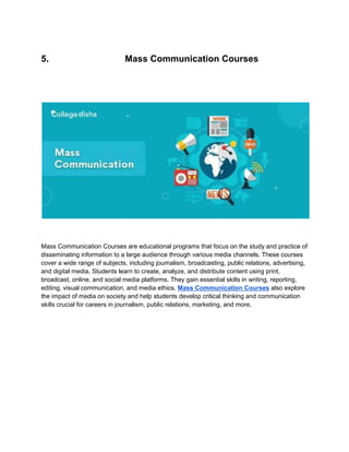 Top 7 Courses for Every Interest and Stage of Education | PDF