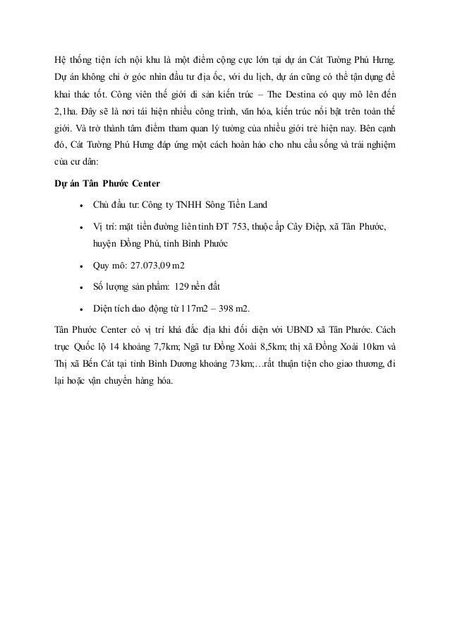 Top 7 du an bds binh phuoc day tiem nang (2021) | DOCX