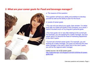 Top 7 food and beverage manager interview questions answers | DOC ...