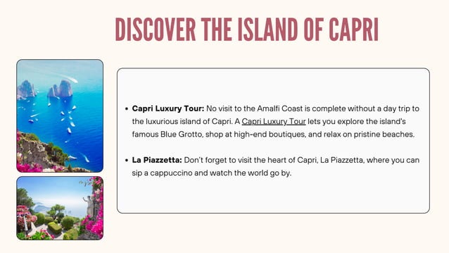 Top 5 Must-Do Activities on the Amalfi Coast | Capri Luxury Tour ...