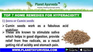 Top 7 home remedies for hyperacidity | PPTX