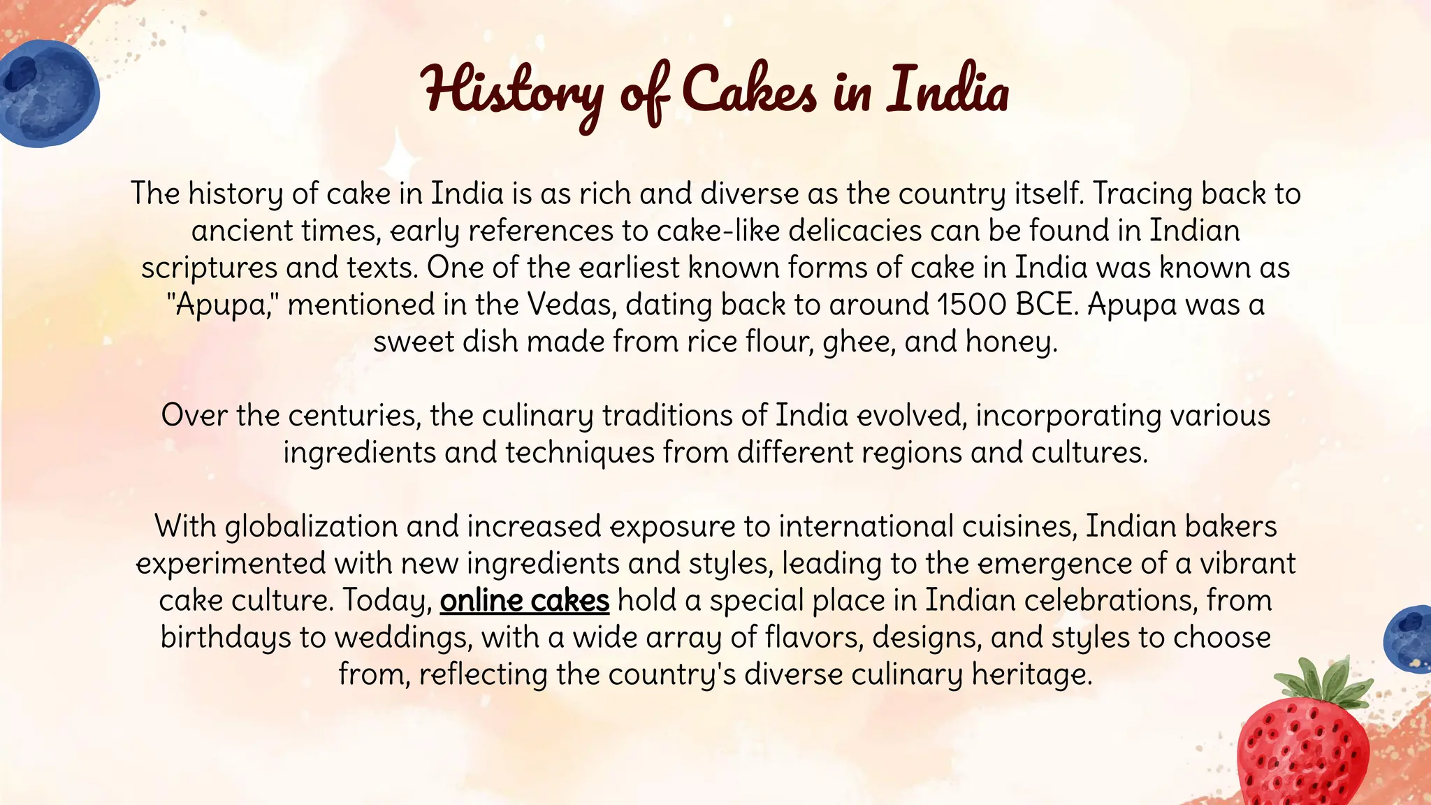 Top 7 Indian Cake Flavours - Winni Cakes | PDF