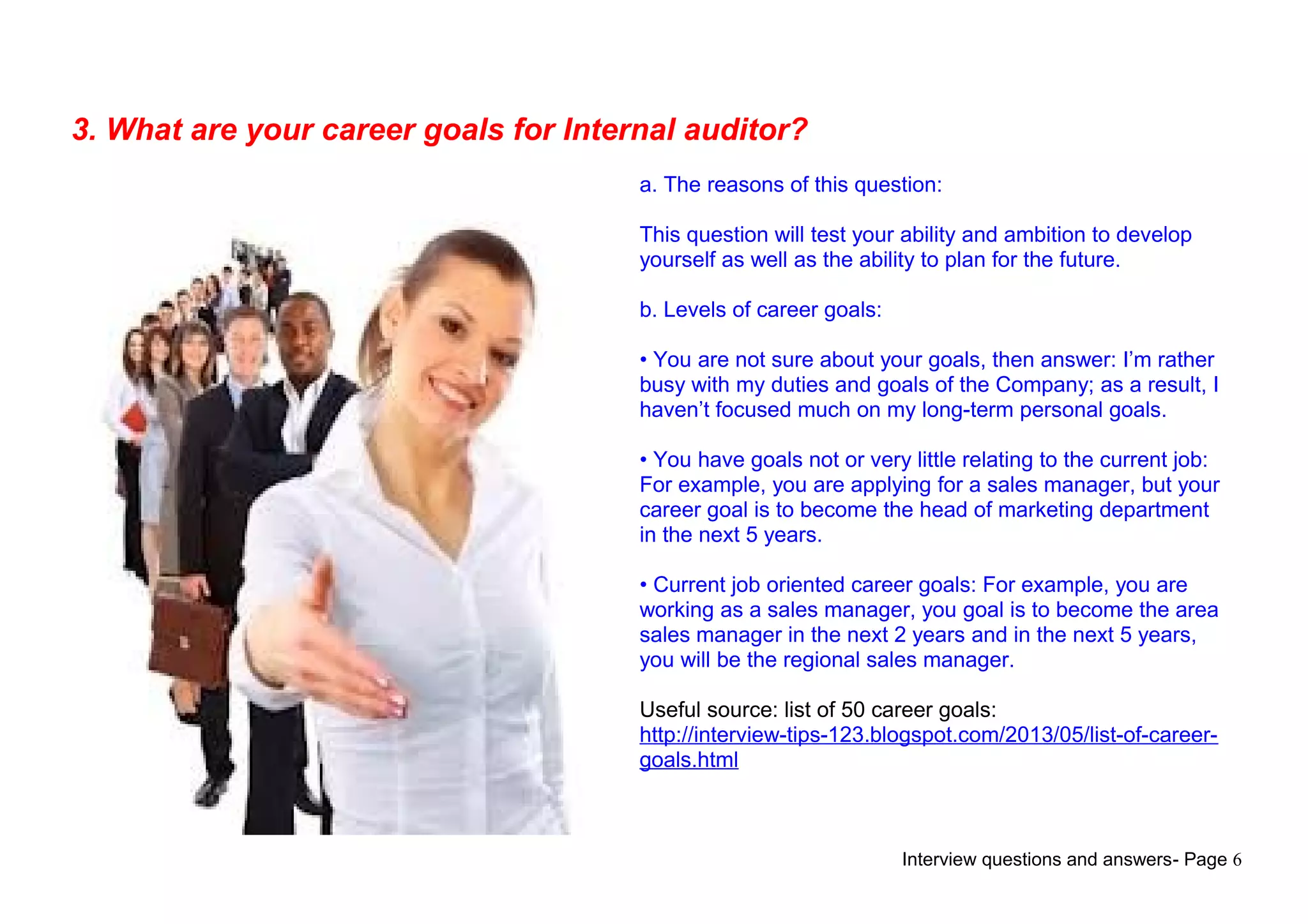 Top 7 internal auditor interview questions answers | PPT