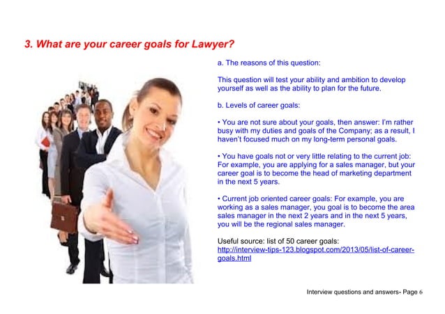 Top 7 lawyer interview questions answers | PPT