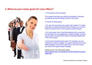Top 7 loan officer interview questions answers | DOC