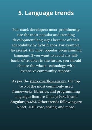 Top 7 major trends in full stack development to follow for 2020 | PDF