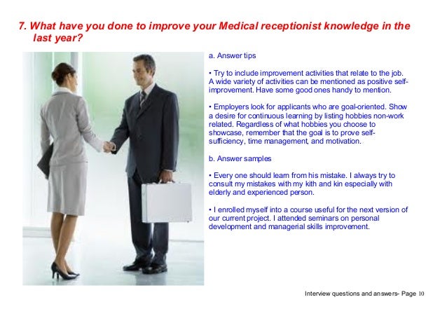 Top 7 medical receptionist interview questions answers