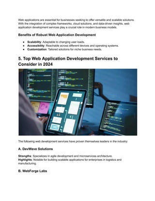 Top7 Mobile App and Web Development Teams for 2024 | PDF | Web ...