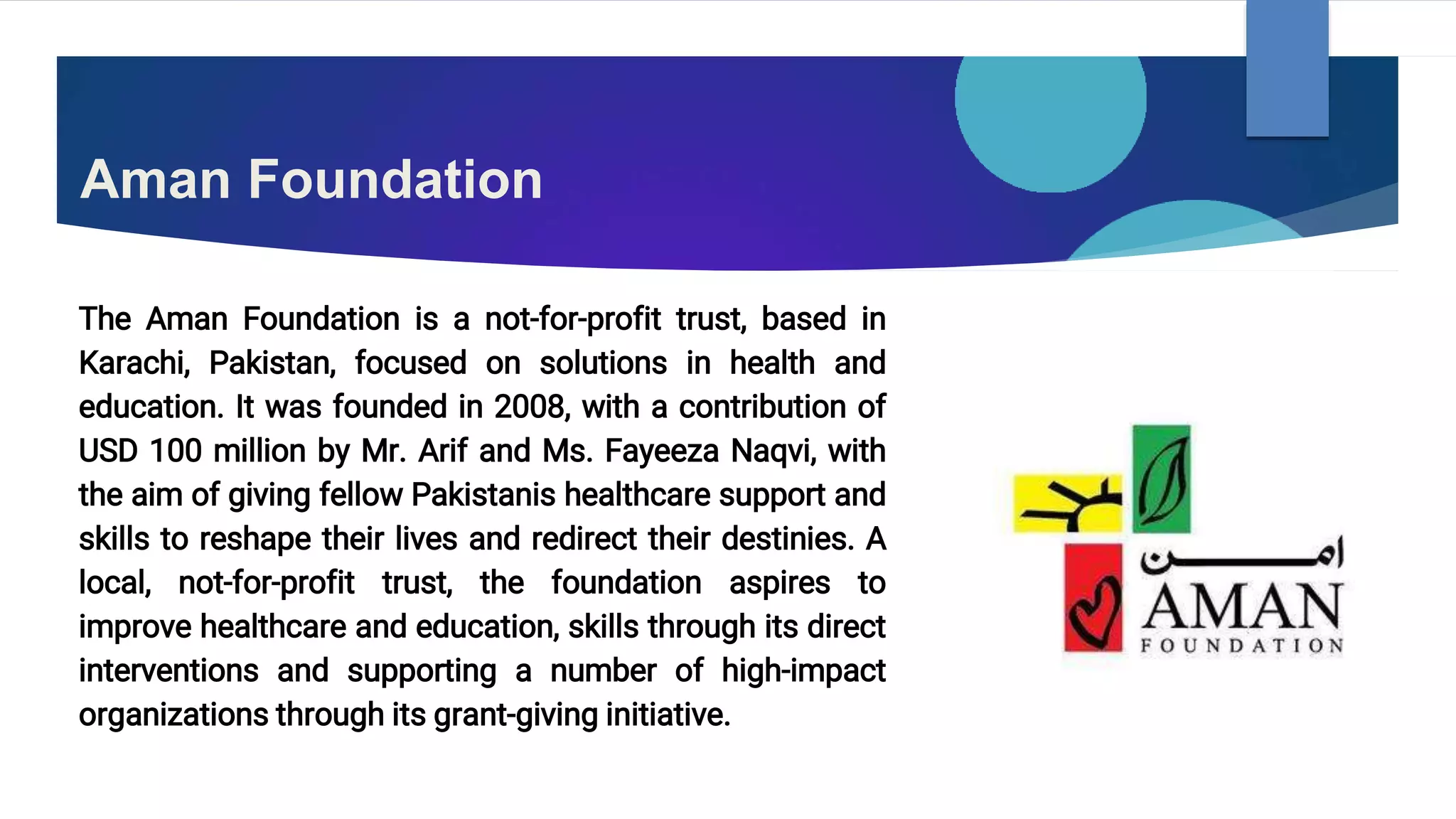 Top 7 NGOs in Pakistan (presentation) | PPTX