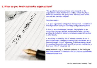 Top 7 operation manager interview questions answers | PPT