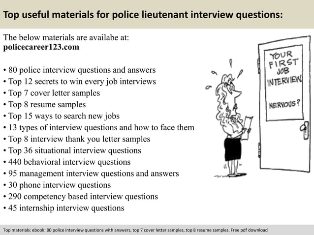 Top 9 police lieutenant interview questions answers