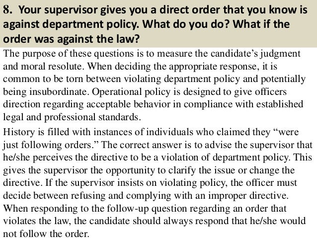 89 police interview questions and answers