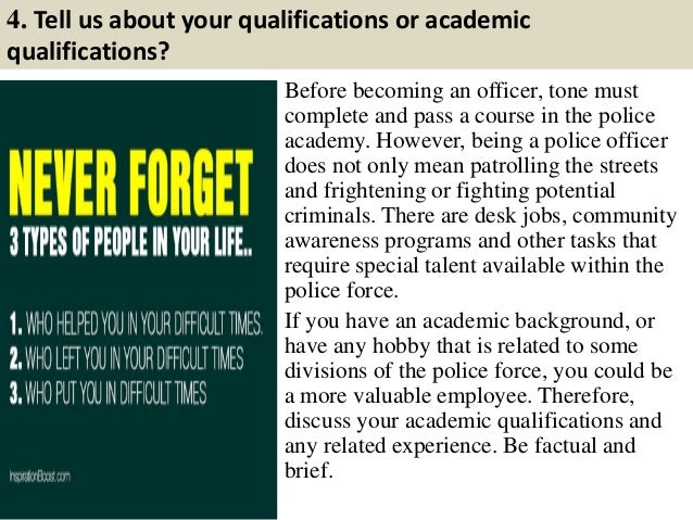 89 police interview questions and answers