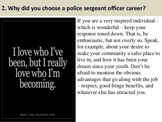 Top 20 police sergeant interview questions answers