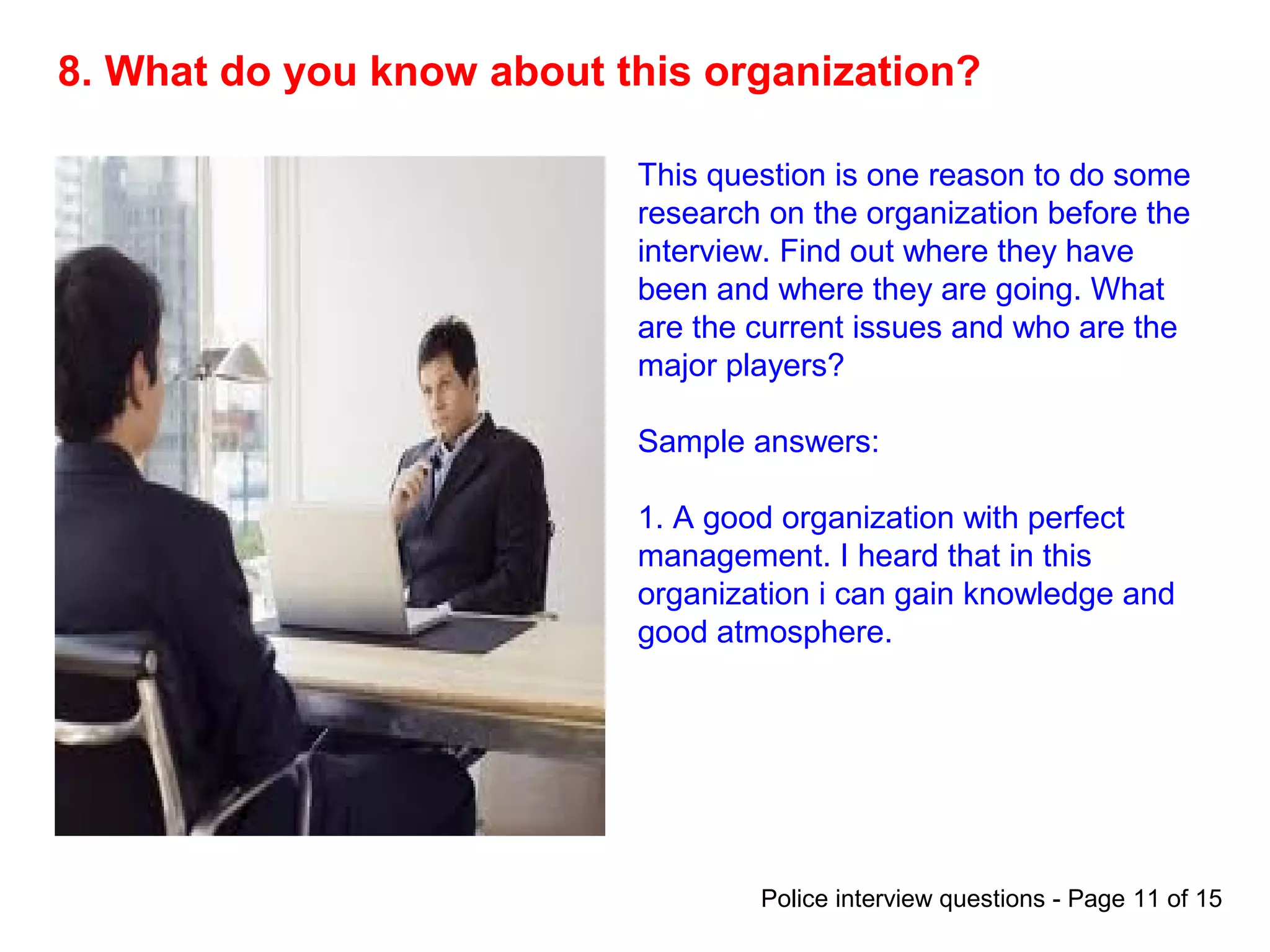 Top 7 police traffic officer interview questions answers | PPT