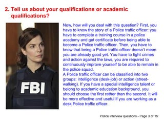 Top 7 police traffic officer interview questions answers | PPT