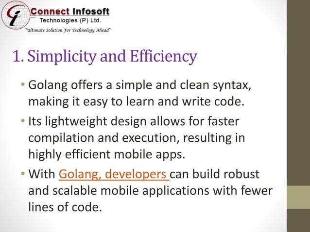 Top 7 Reasons Using Golang for Mobile App Development-Connect Infosoft.pptx