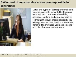 Top 15 secretary interview questions and answers pdf | PPT