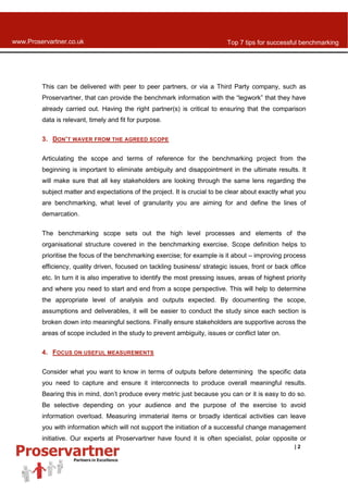 Top 7 tips for successful benchmarking | PDF
