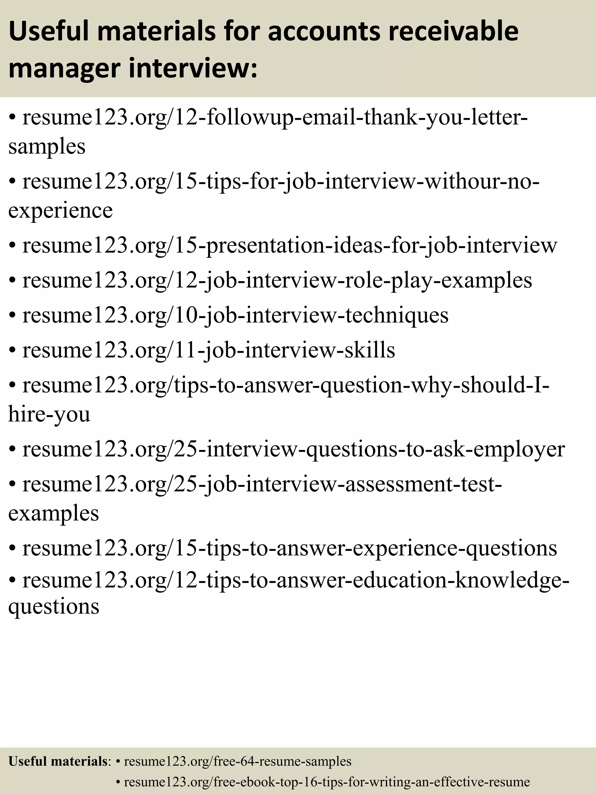 Top 8 accounts receivable manager resume samples | PPTX | Resume ...