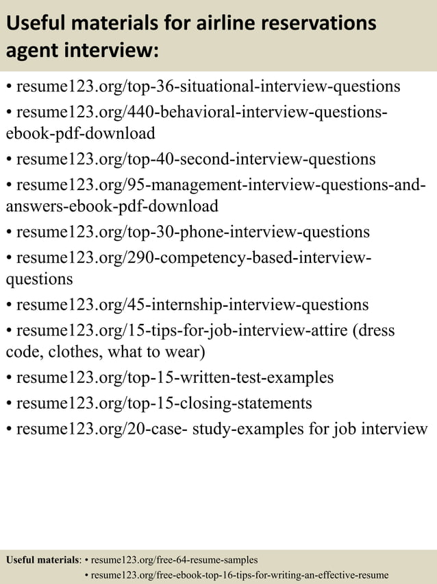 Top 8 airline reservations agent resume samples | PDF
