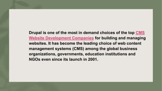 Top 8 benefits of drupal web development | PPTX