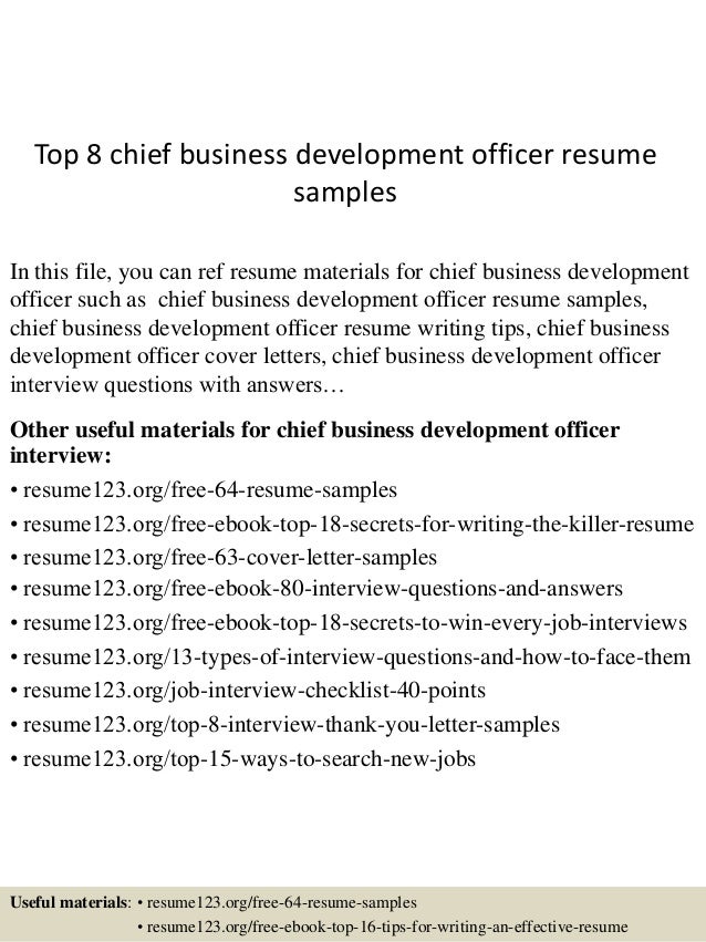 Top 8 Chief Business Development Officer Resume Samples top-8-chief-business-development-officer-resume-samples