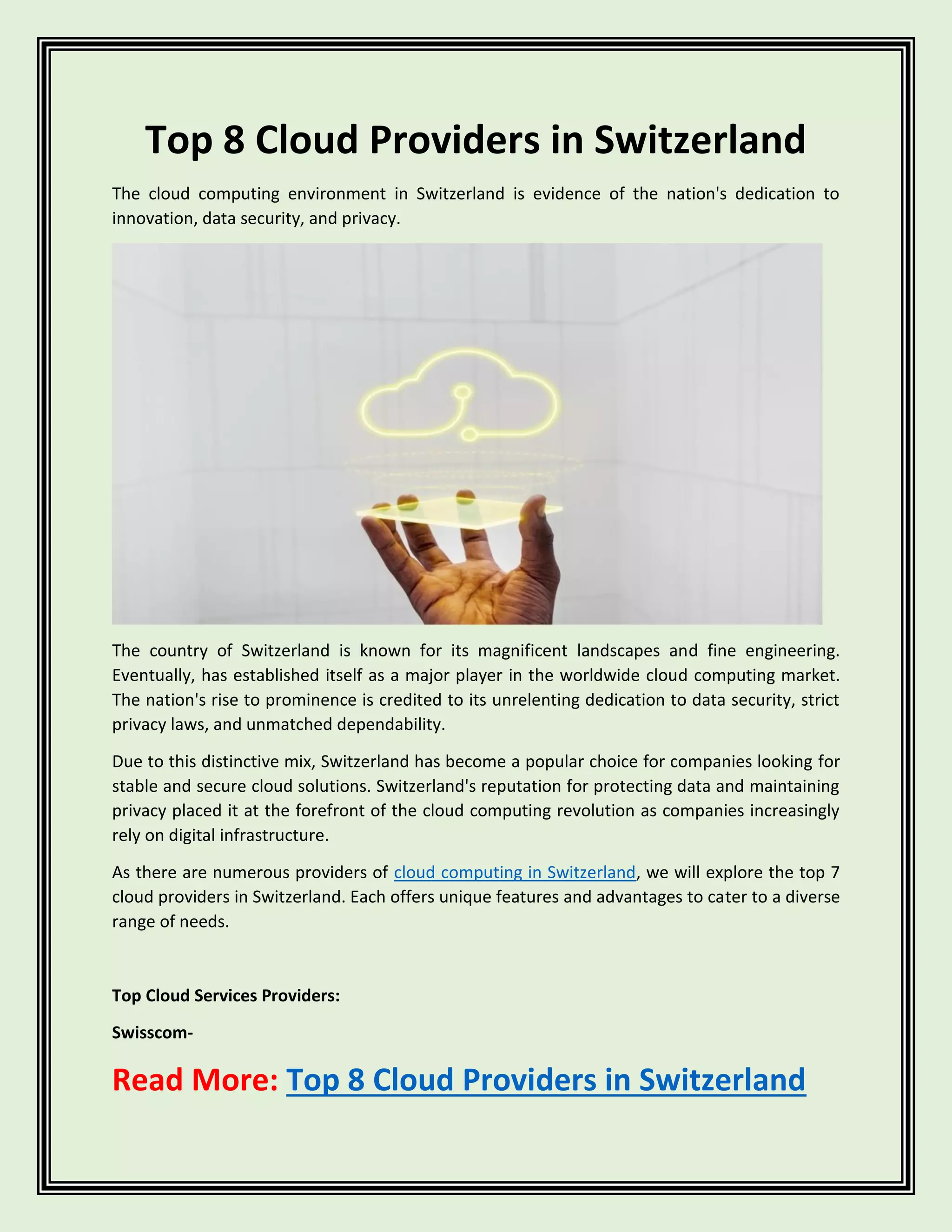 Top 8 Cloud Providers in Switzerland.pdf