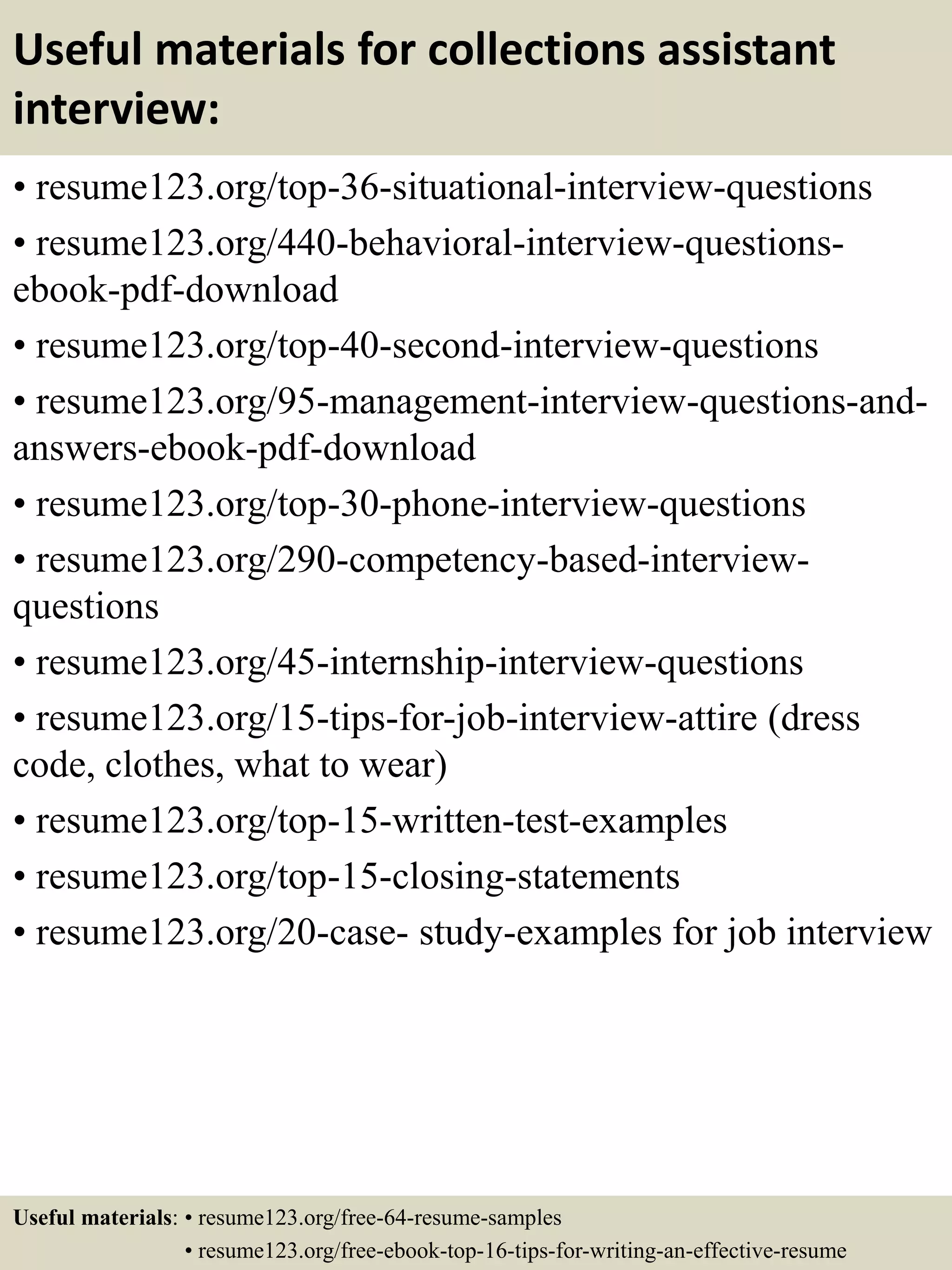 Top 8 collections assistant resume samples | PDF