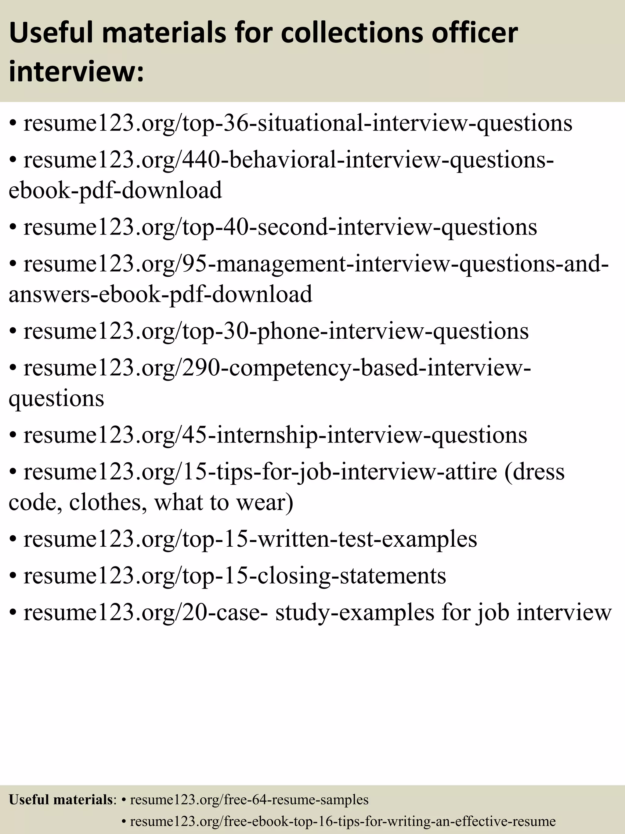 Top 8 collections officer resume samples | PDF