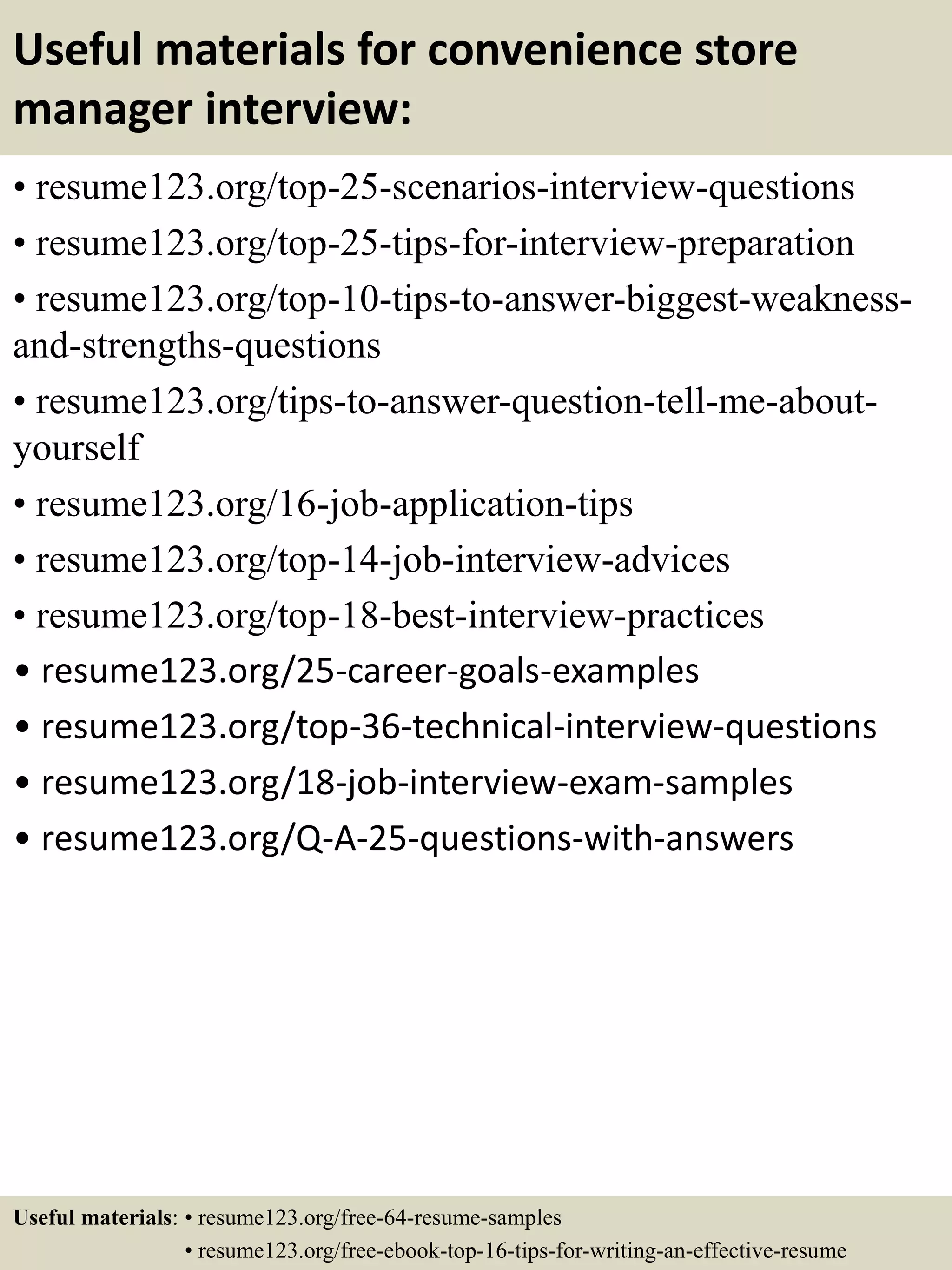 Top 8 convenience store manager resume samples | PDF