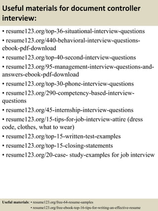 Top 8 document controller resume samples | PDF