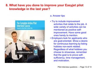 Top 8 easyjet pilot interview questions answers | PPT