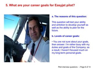 Top 8 easyjet pilot interview questions answers | PPT