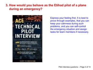 Top 8 etihad pilot interview questions answers | PPT | Resume Writing ...