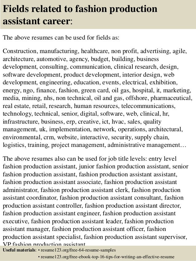 Production Assistant Resume Description Production Assistant Resume Description