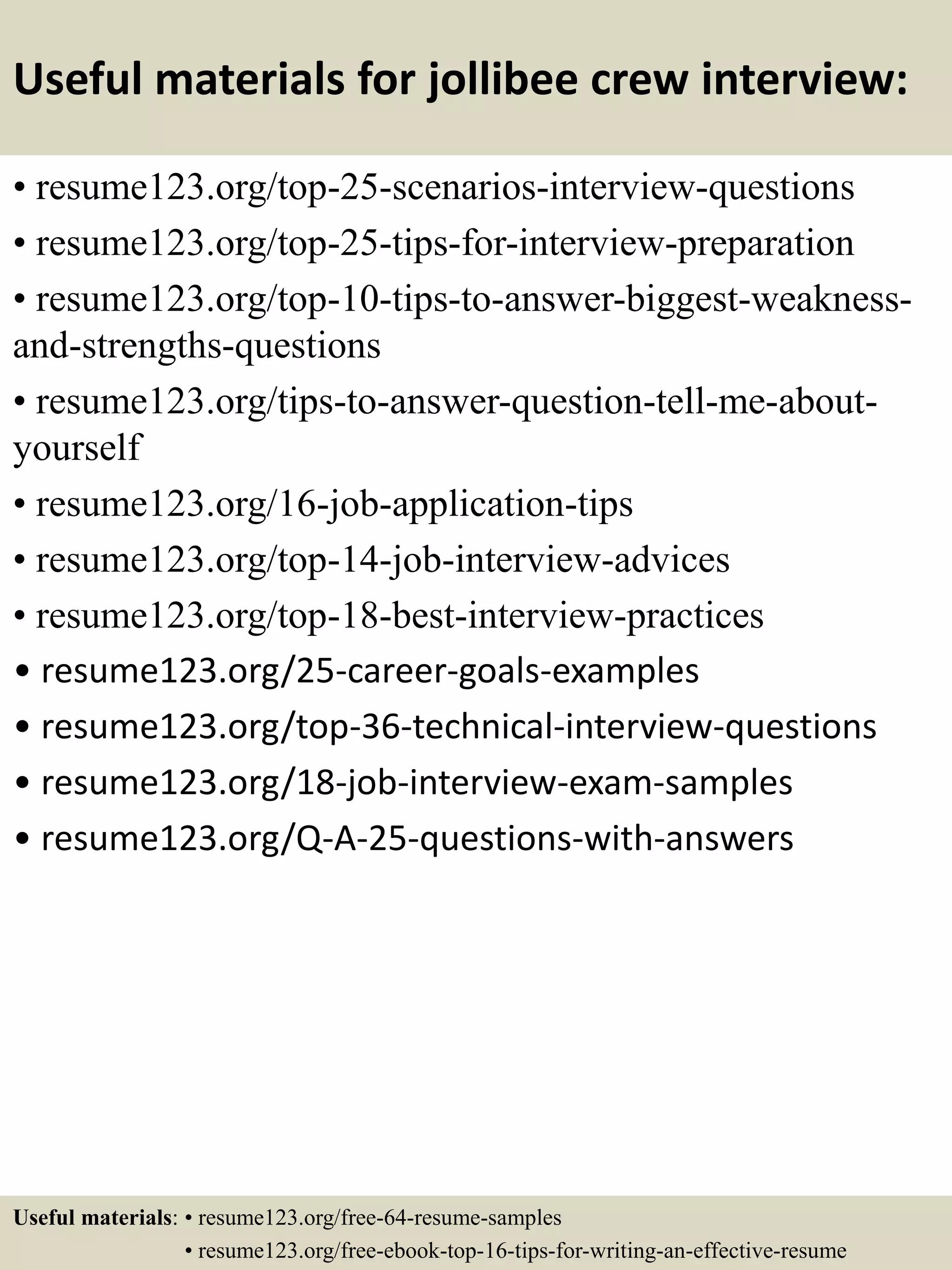 Top 8 jollibee crew resume samples | PPTX | Resume Writing and Advice ...