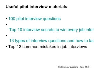 Top 8 marine pilot interview questions answers | PPT