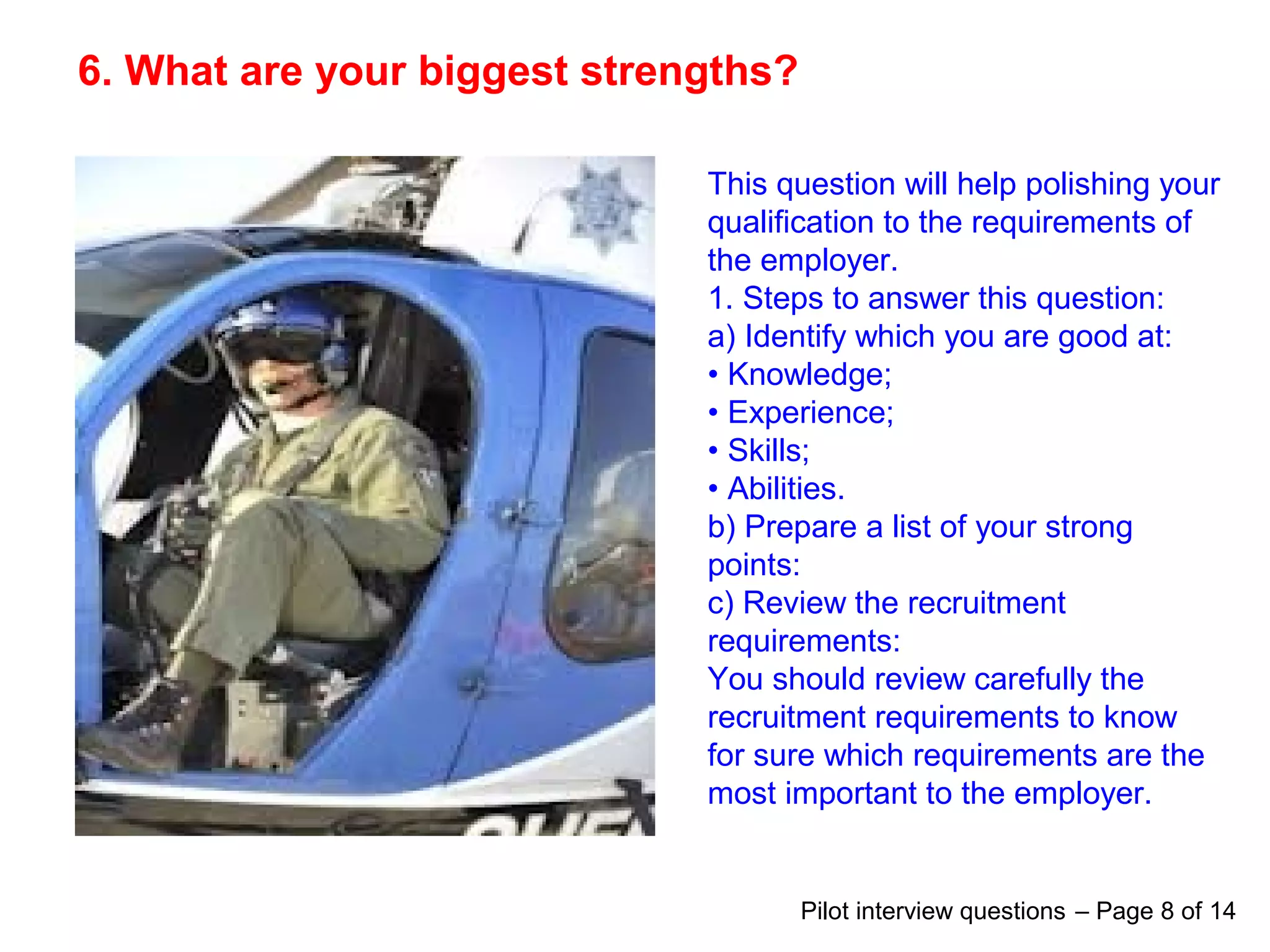 Top 8 military pilot interview questions answers | PPT | Resume Writing ...