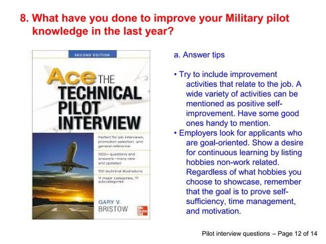 Top 8 military pilot interview questions answers | PPT