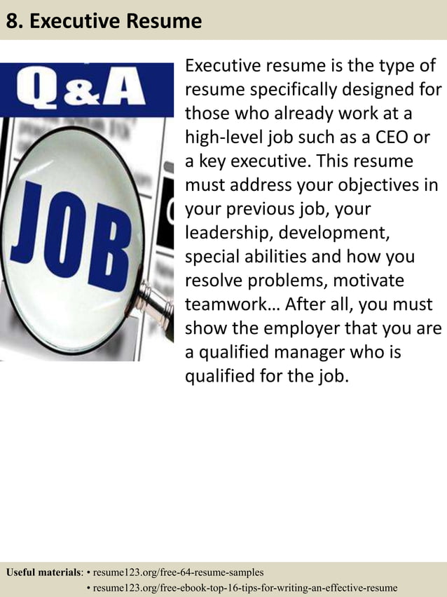 Top 8 mis executive resume samples | PPTX | Resume Writing and Advice ...