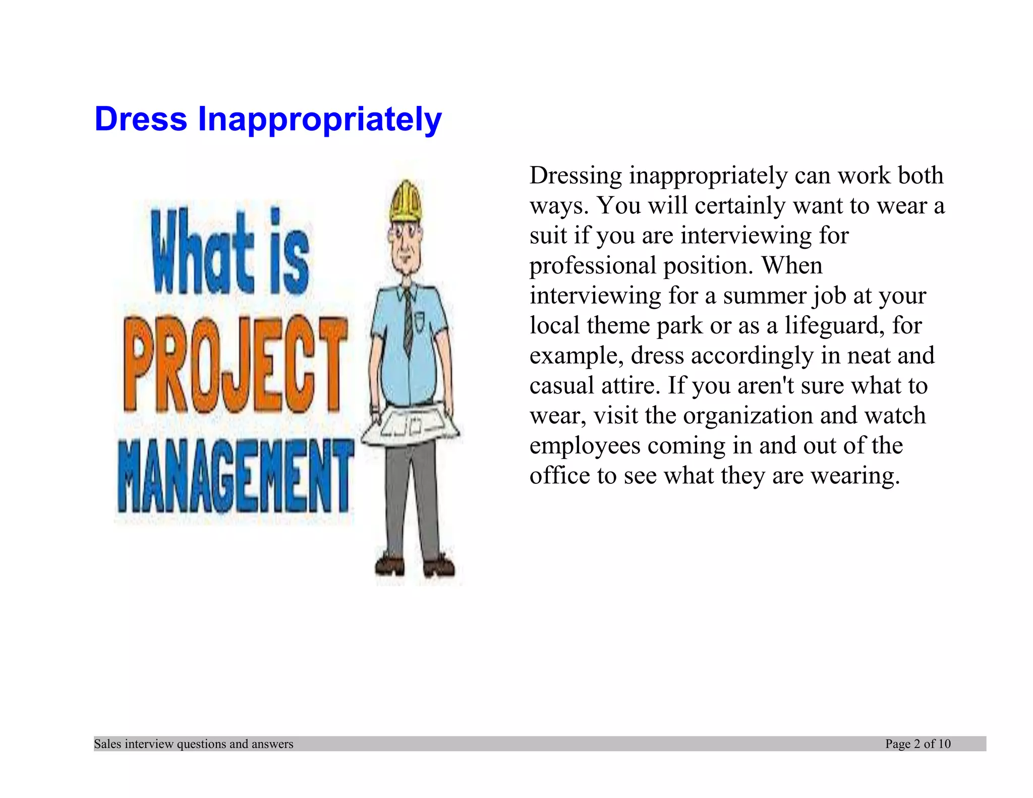 Top 8 mistakes in project management interview | PPT